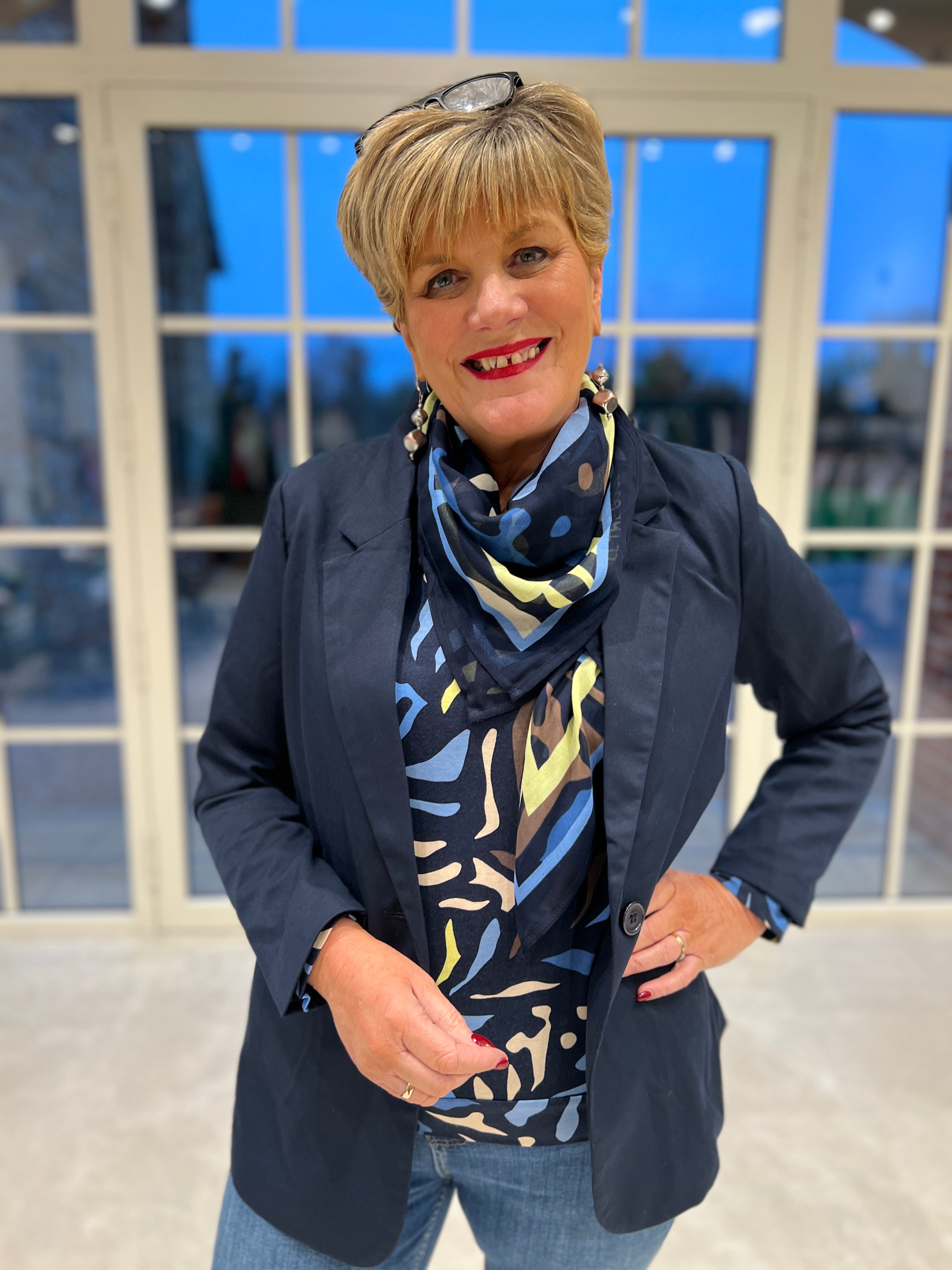 Soya Concept Beth Blazer In Navy – Crabtree Cottage